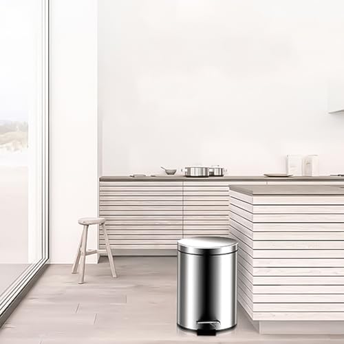 Trash Can Rubbish Bin Pedal Operated Bathroom Bin Waste Bin Easy Pedal Operated Waste Bin