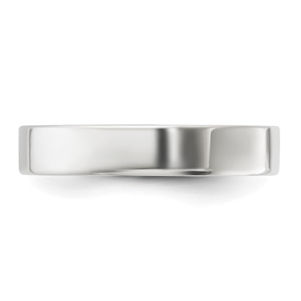 IceCarats 925 Sterling Silver 4mm Plain Classic Wedding Band Ring Size 9.00