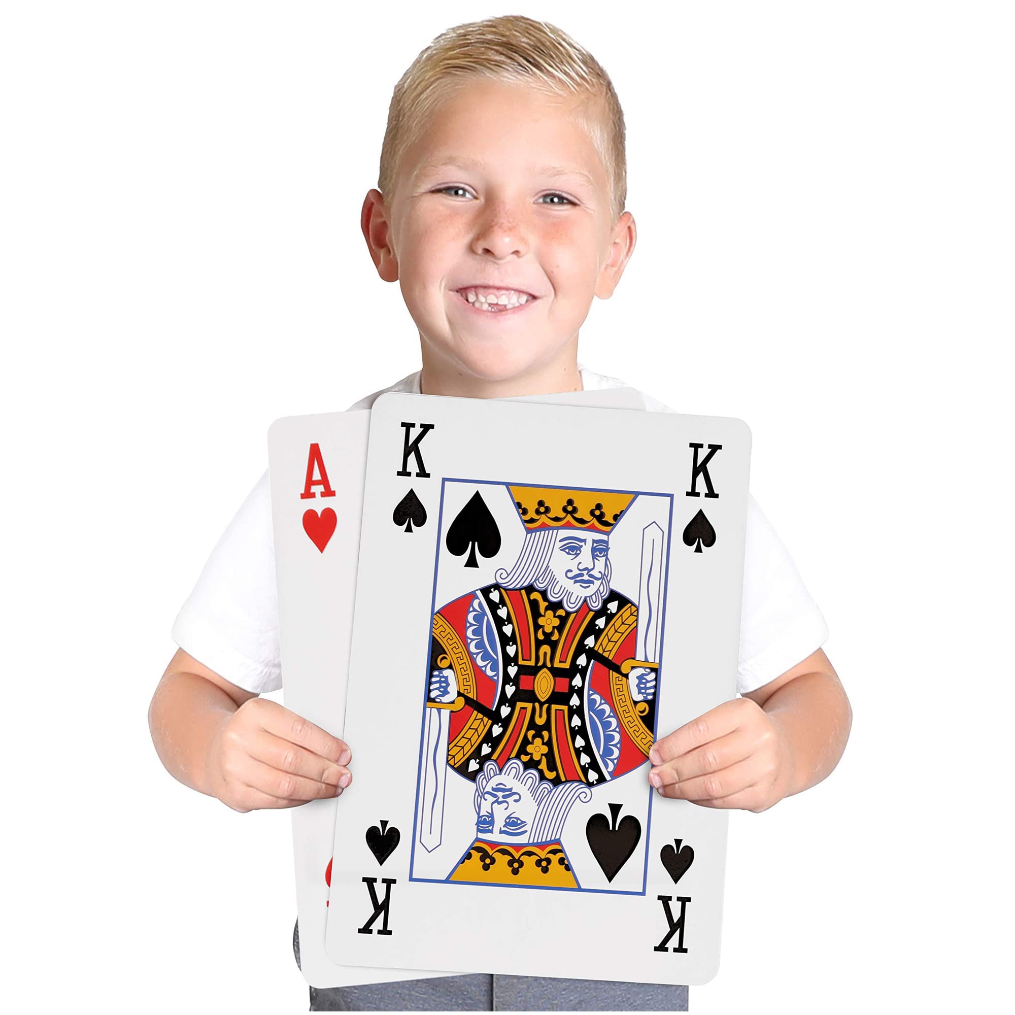 Kangaroo Jumbo Playing Cards | Giant 8.25" x 11.75" Deck | Fun & Educational Games for Kids and Toddlers