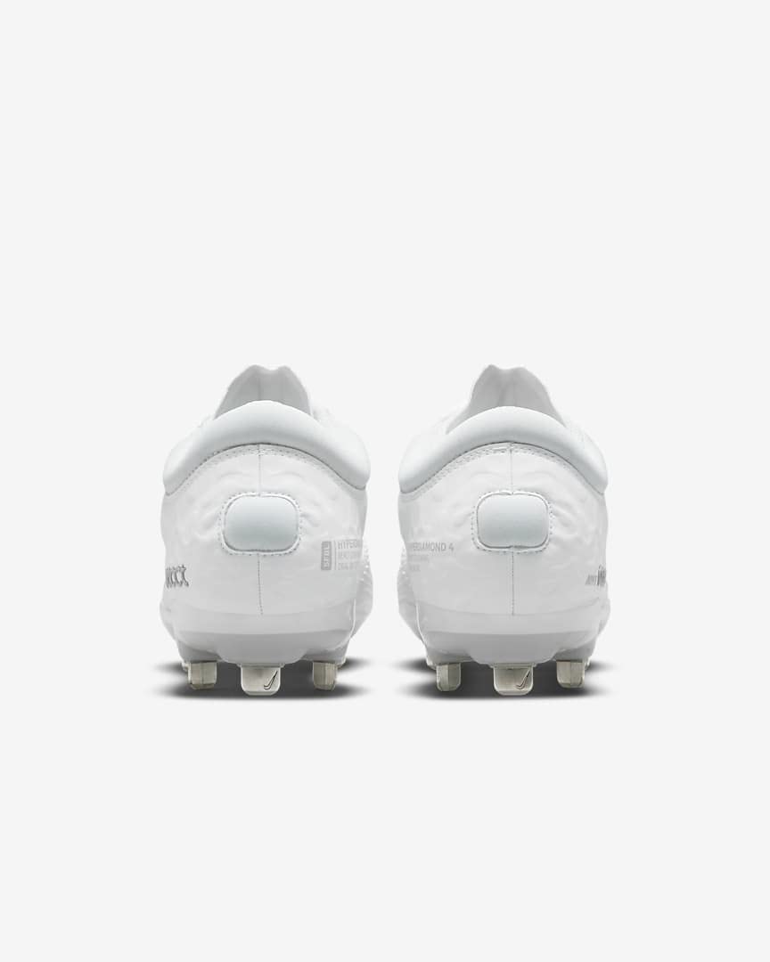 Nike Hyperdiamond 4 Pro Women's Softball Cleat SZ 8 White/Grey