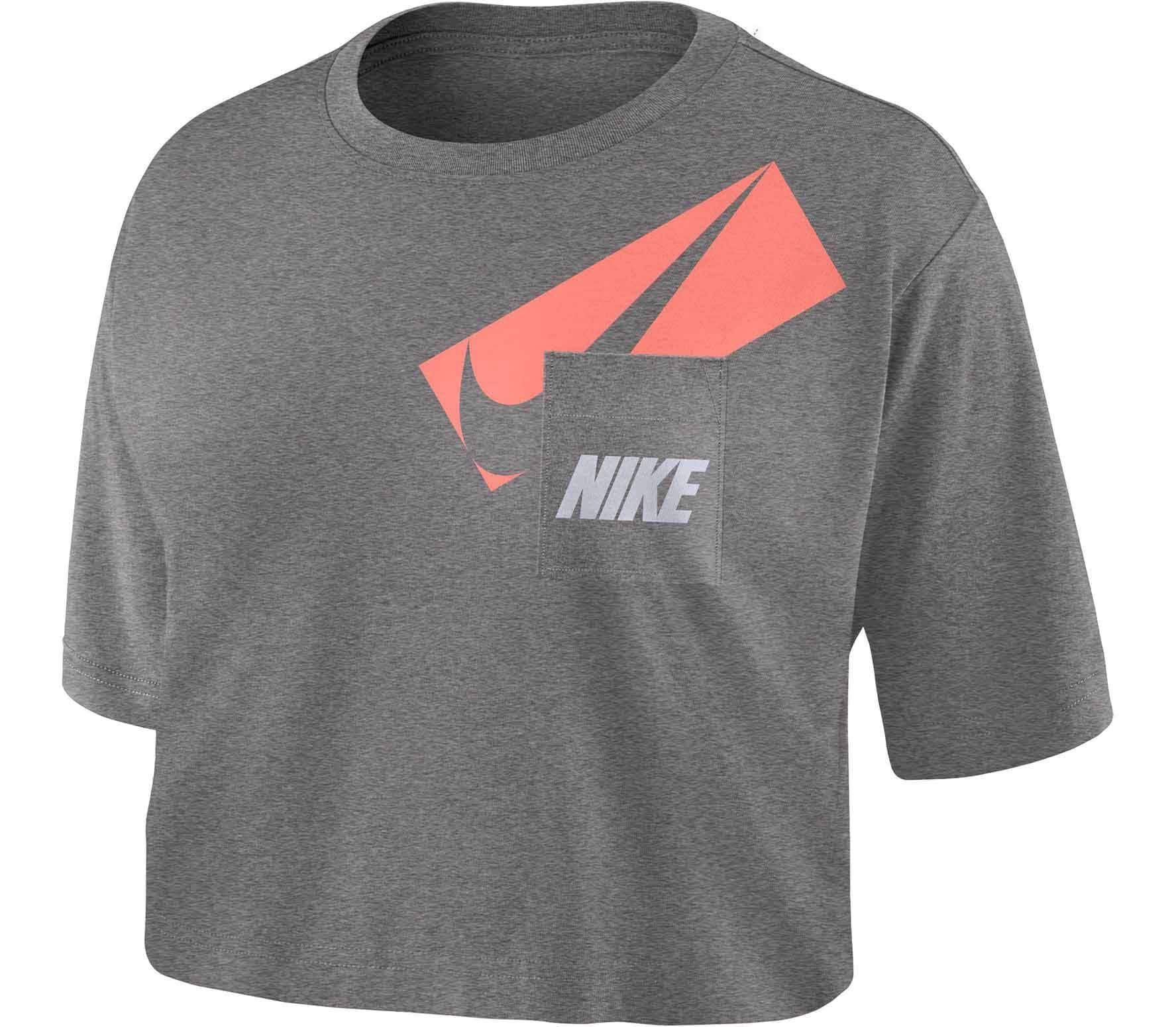 Nike Women's Logo Pocket Crop Top (Midnight Navy, Large)