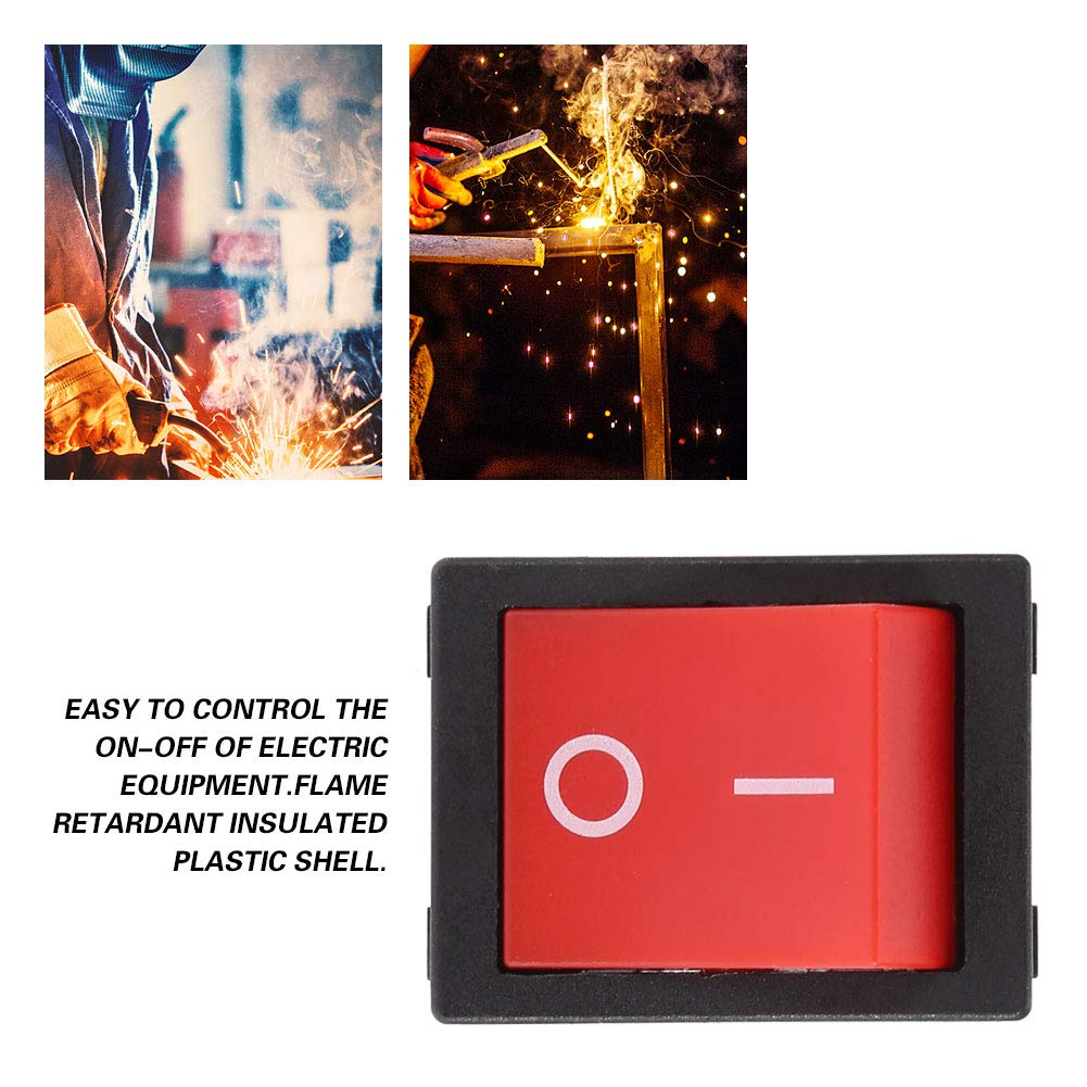 ON Off Rocker Switch, 120V AC/250V AC30A Welder Welding Machine 4-Pin 2 Position Boat Type Toggle Switch(1PCS)