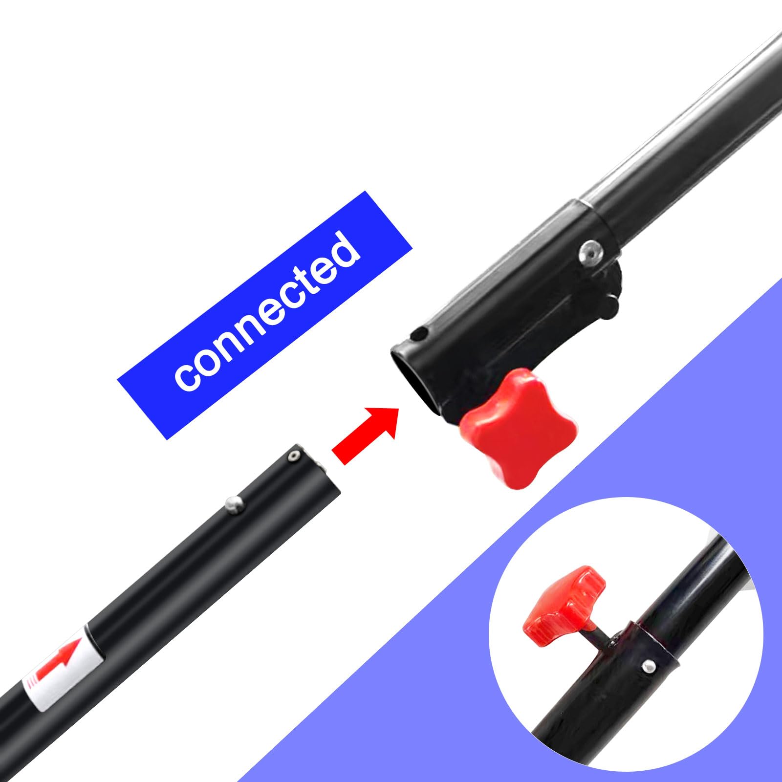 Kerlista, Replacement parts，12-inch，Polesaw with Bar and Chain Attachment for Attachment Capable String Trimmers, Polesaws, and Powerheads fits for Hus 128LD, most brushcutters and Powerheads (Black)