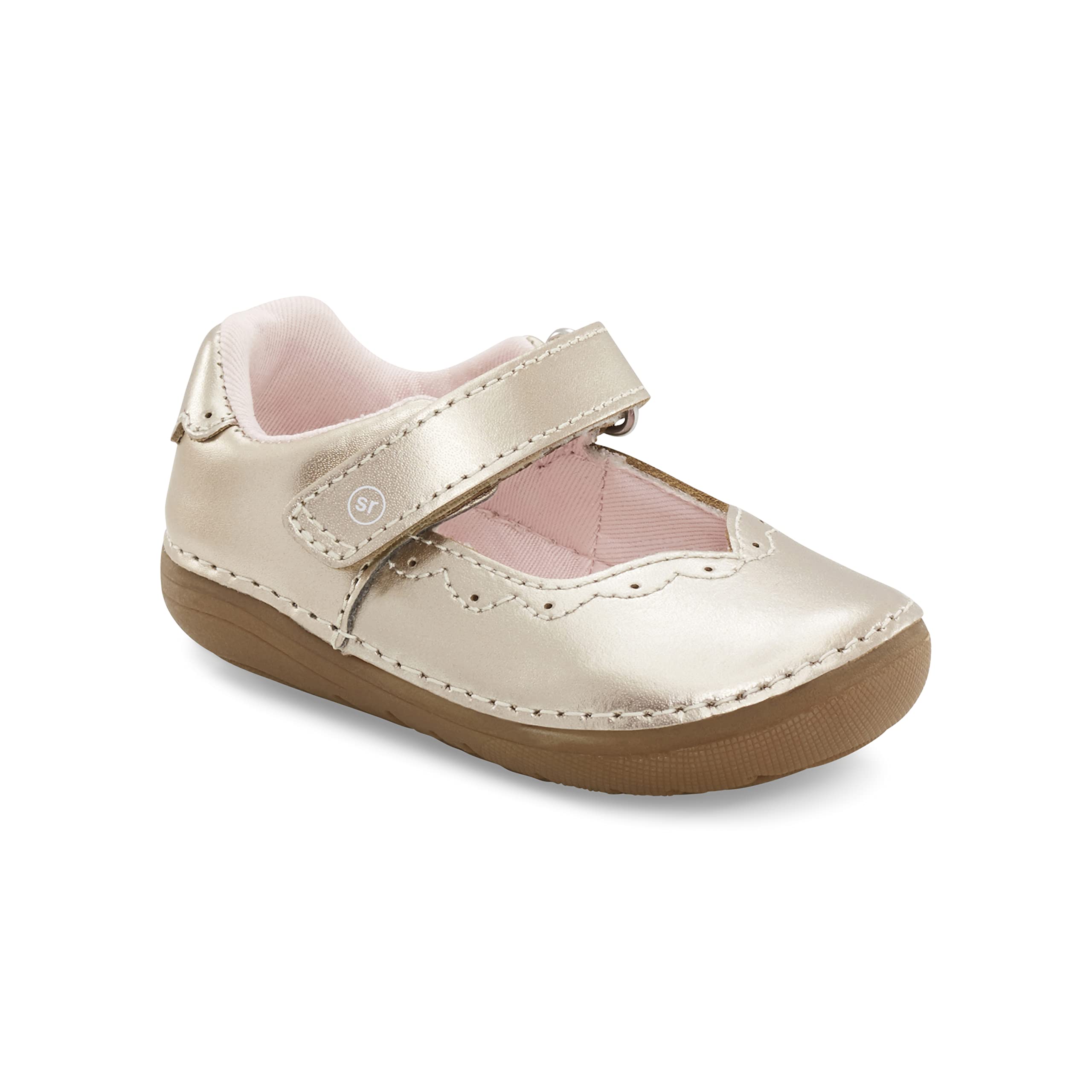 Stride Rite Baby Girls SM Ginny Dress Shoe, Champagne, 4.5 Wide Infant