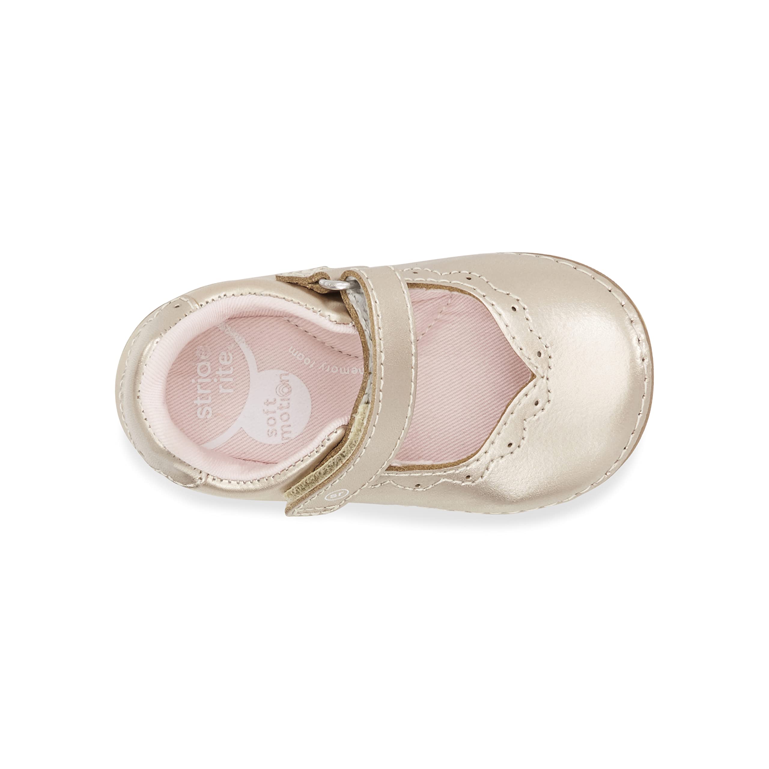 Stride Rite Baby Girls SM Ginny Dress Shoe, Champagne, 4.5 Wide Infant