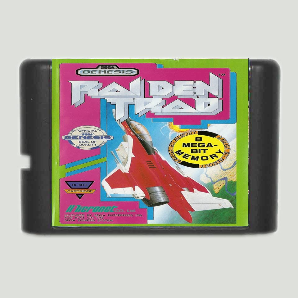 Raiden Trad 16 Bit MD Game Card For Sega Mega Drive For Genesis (Black)
