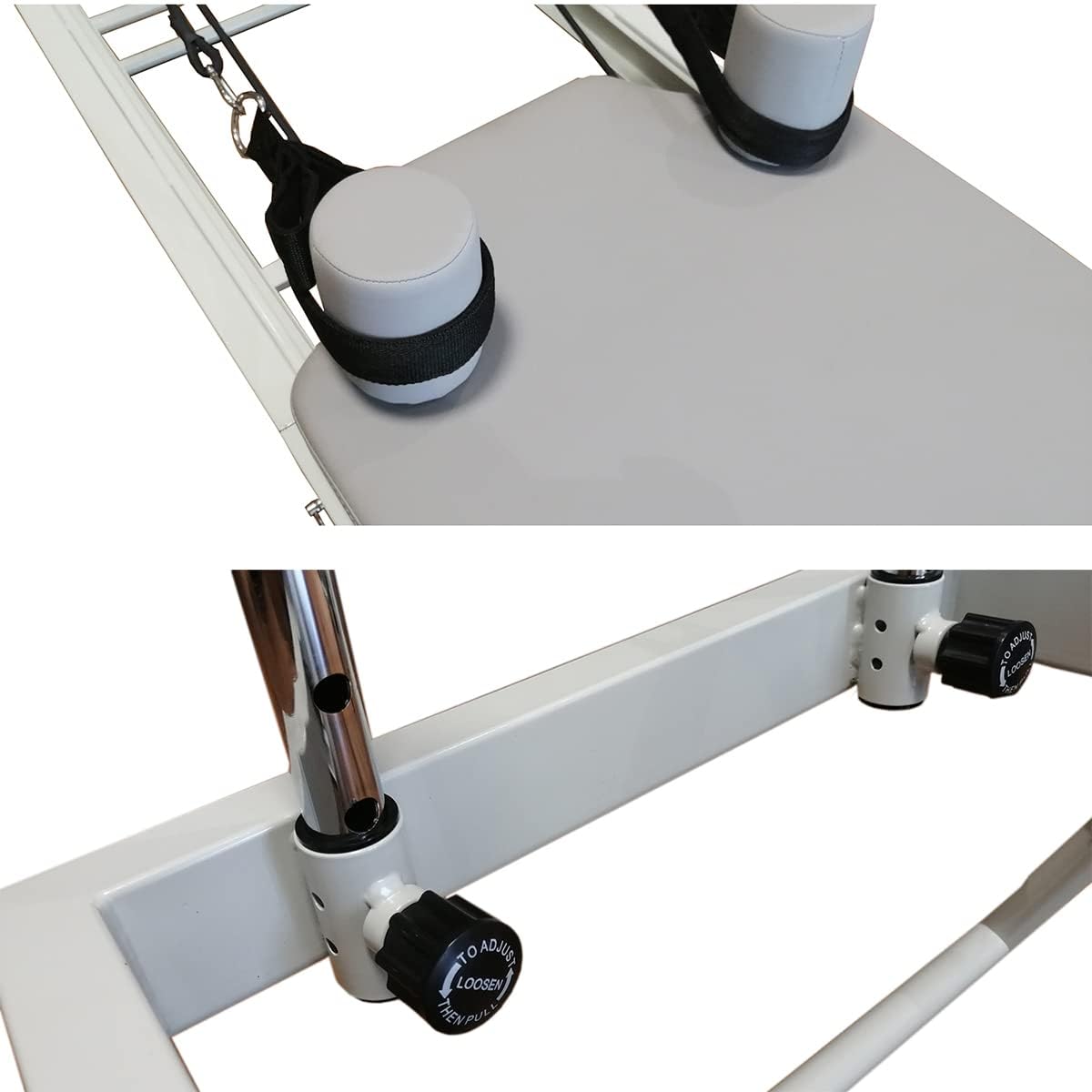 Pilates Reformer Machine for Home,Foldable Pilate for Strengh Training (beige)