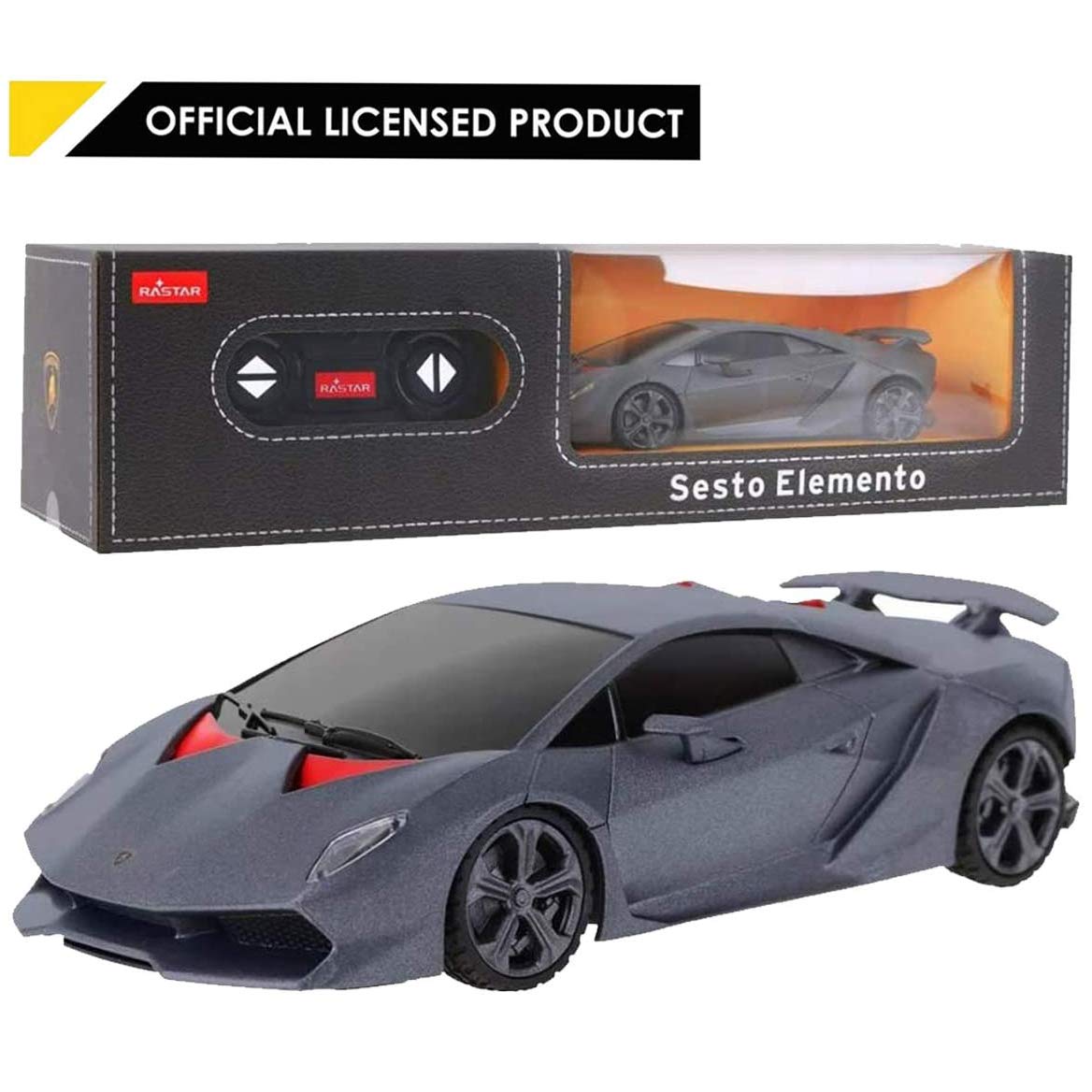 Lamborghini Sesto Elemento RC Car 1:24 Scale Remote Control Model Vehicle, 2.4Ghz - Grey