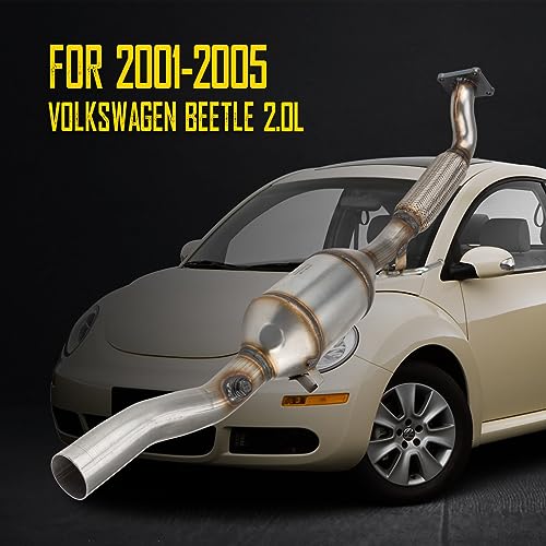 KAX Catalytic Converters,Catalytic Converter Stainless Steel Replacement for Beetle 2001-2005, Golf 2002-2006, J-e-t-t-a 2002-2005, Catalytic Converters OEM Replace 54582 (EPA Compliant)