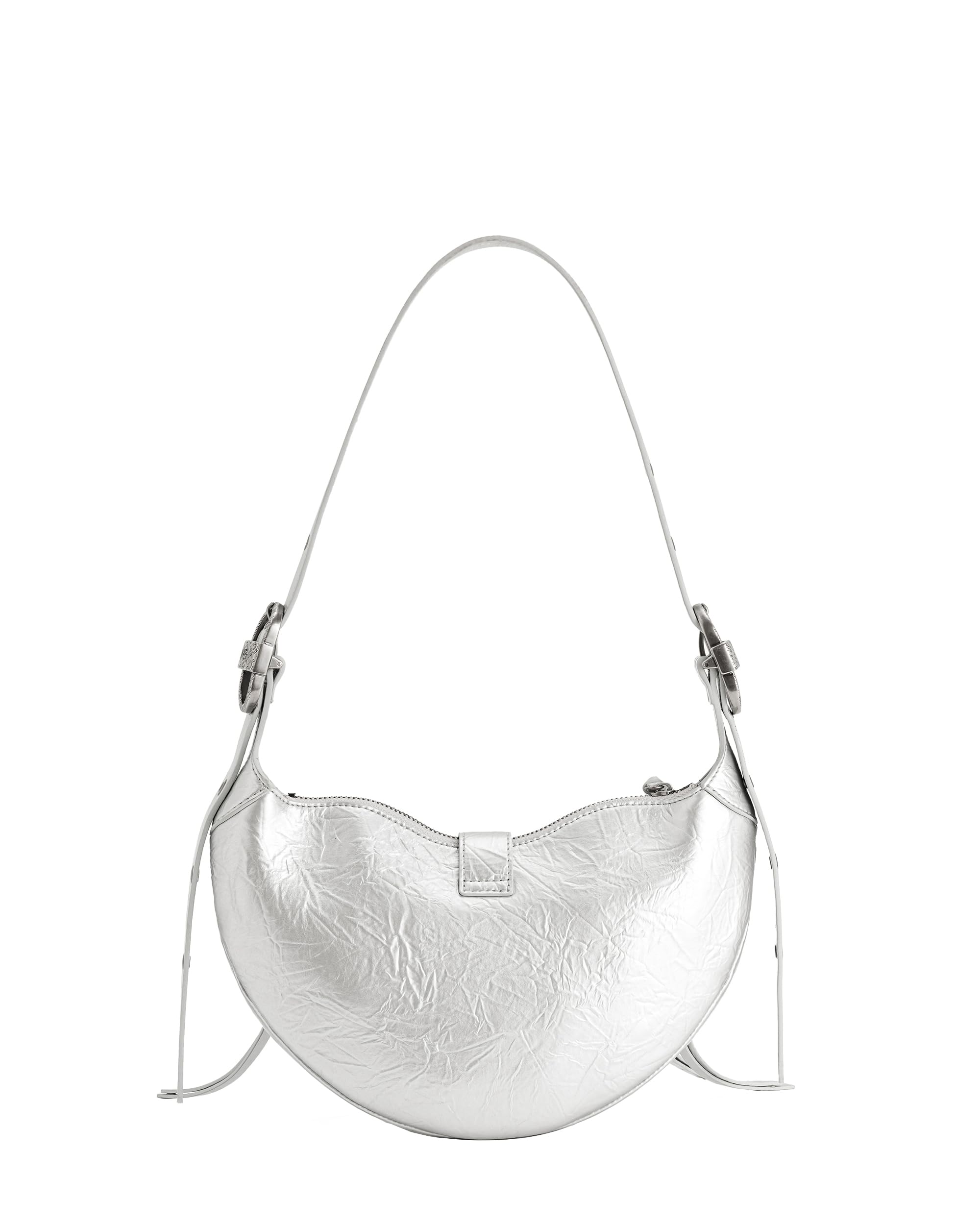 JW PEI Women's Tessa Metallic Pleating Shoulder Bag - Silver