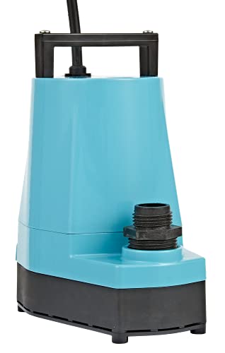 Little Giant 5-MSP 115-Volt, 1/6 HP, 1500 GPH Aluminum Manual Utility Pump, 10-Ft. Cord, Blue, 505723