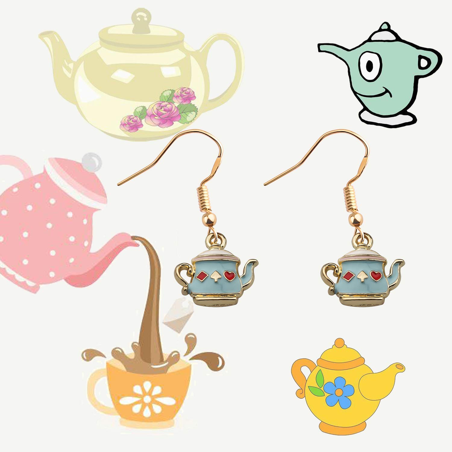 MAOFAED Alice in Wonderland Inspired Gift White Rabbit Gift Alice Gift Gift for Daughter (Teapot)