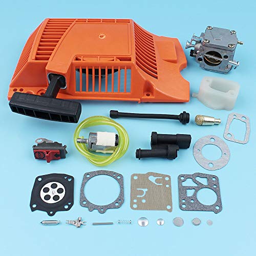 Laliva tools - Recoil Starter Carburetor Intake Manifold Kill Switch Carb Diaphragm Kit For Husqvarna 268 272 XP Chainsaw Oil Fuel Filter