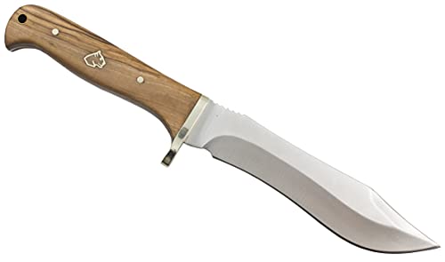 Puma SGB Buffalo Hunter Olive Wood Hunting Knife with Leather Sheath