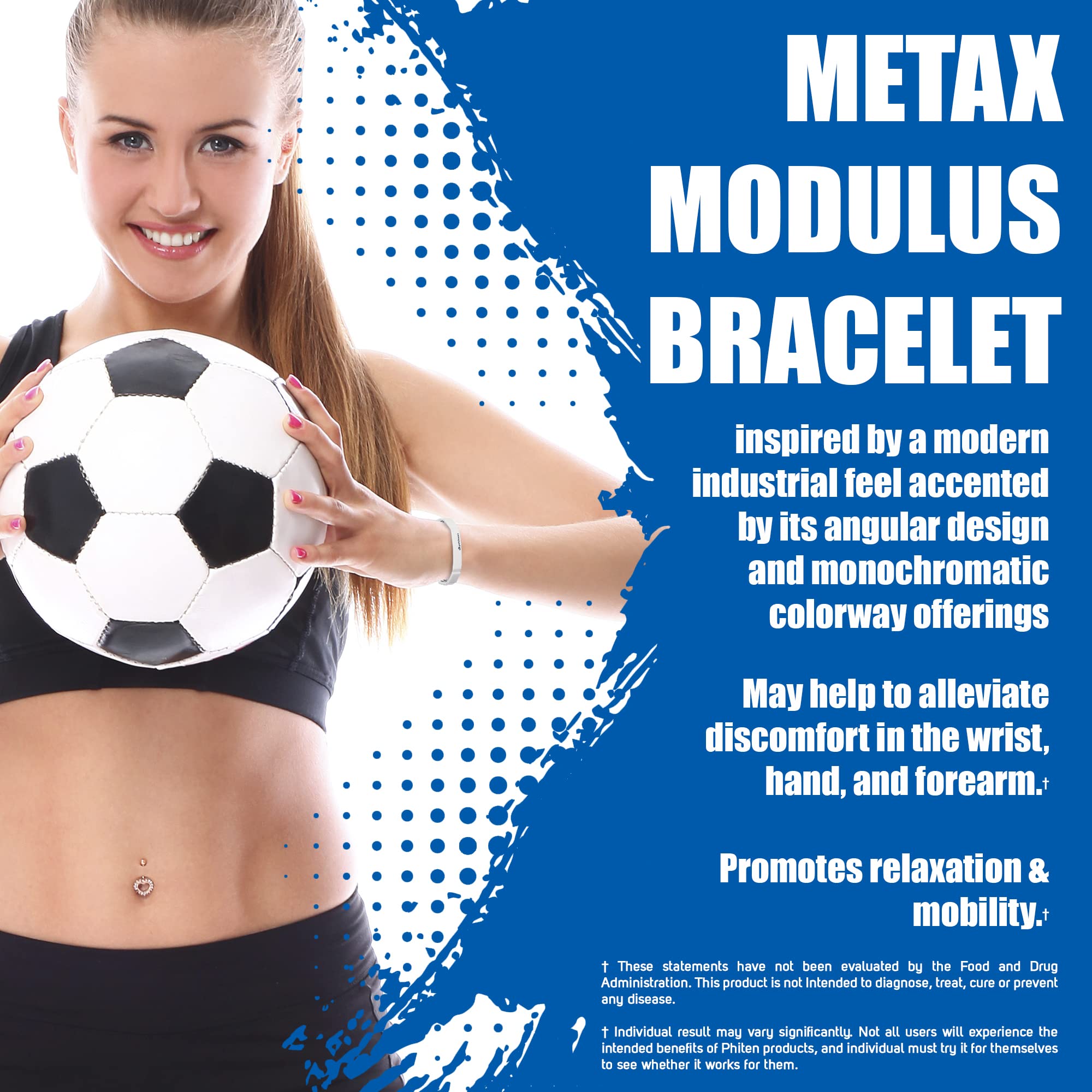 Phiten Metax Modulus Bracelet - Sports Waterproof Silicone Bracelet Wristband for Alternative Healing - Power Elastomer Zone with Metax Technology Spheres - Black, 7.5 Inch