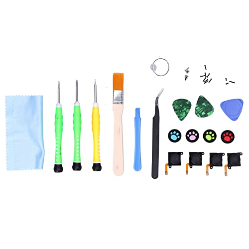 VLIZO Joystick Replacement Repair Kit,QM2107094 Game Console Repair Kit Joystick Replacement Part Tool with Tweezers Screws for Switch,Replace Game Console Joystick