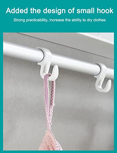 XUANIIIL Wall Mounted Drying Rack Clothing for Laundry Foldable, Collapsible Clothes Drying Rack Folding Indoor, Laundry Dryer Hanger Rack with 7 Rods, for Laundry/Bathroom