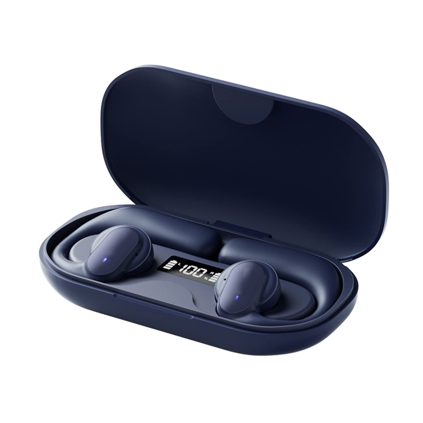 Wireless Bluetooth Bone Conduction Headphones Open Ear Over Ear Earbuds Wrap Around with Ear Hook Bone Conduction Earbuds with Earhooks Running Headphones Sport Earbuds Workout