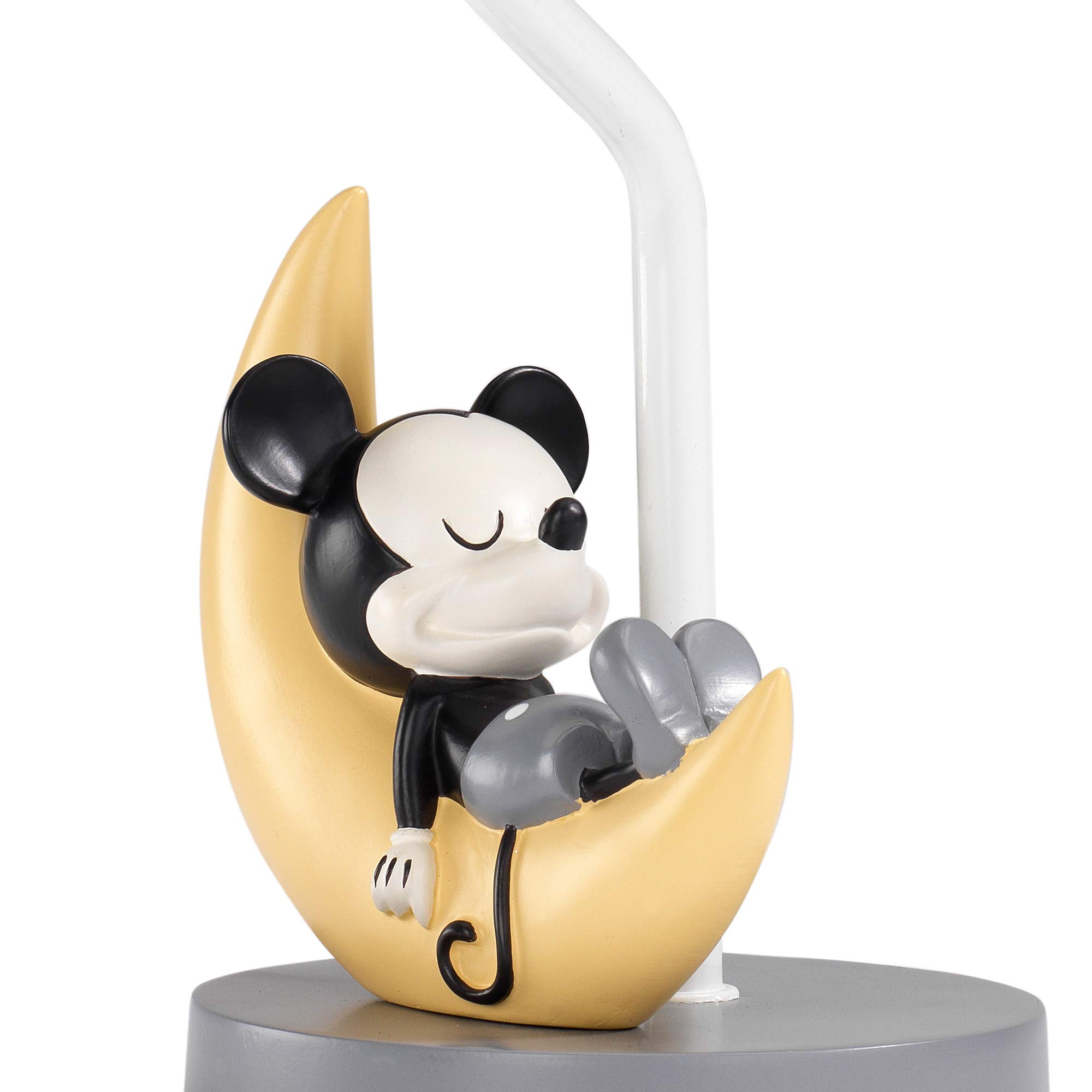 Lambs & Ivy Disney Baby Mickey Mouse Lamp with Shade & Bulb, Gray/Yellow
