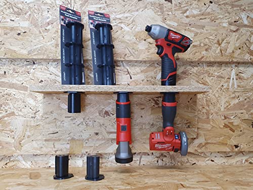 StealthMounts Locking Milwaukee M12 Tool Holder 3 Pack of Milwaukee Tool Holder M12 Mount | Milwaukee Tool Organizer | Milwaukee Tool Storage | Milwaukee 12V Tool Holder | Made in UK