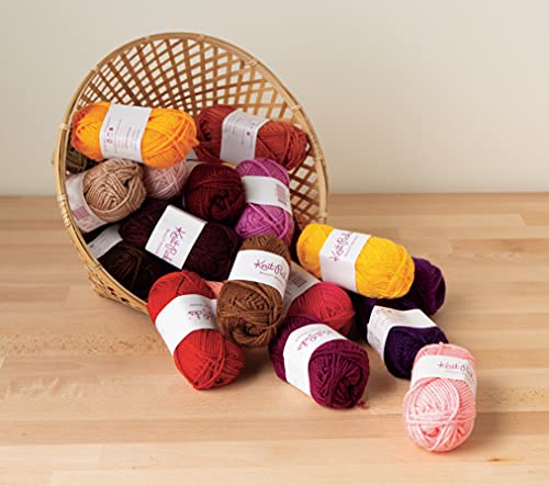 Knit Picks Brava Mini Pack Worsted Premium Acrylic Yarn - 24 Pack (25 Gram Minis, Rainbow)