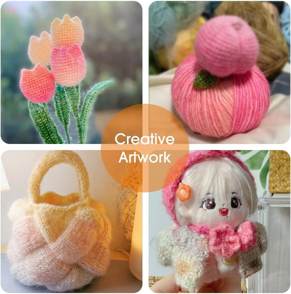 Yarn for Crocheting,1PC Soft Yarn Gradient Colorful Yarn for Knitting Blended Crochet Yarn for Crocheting Sweater,Gloves,Scarf,Yarn DIY Toys (Emerald Green)