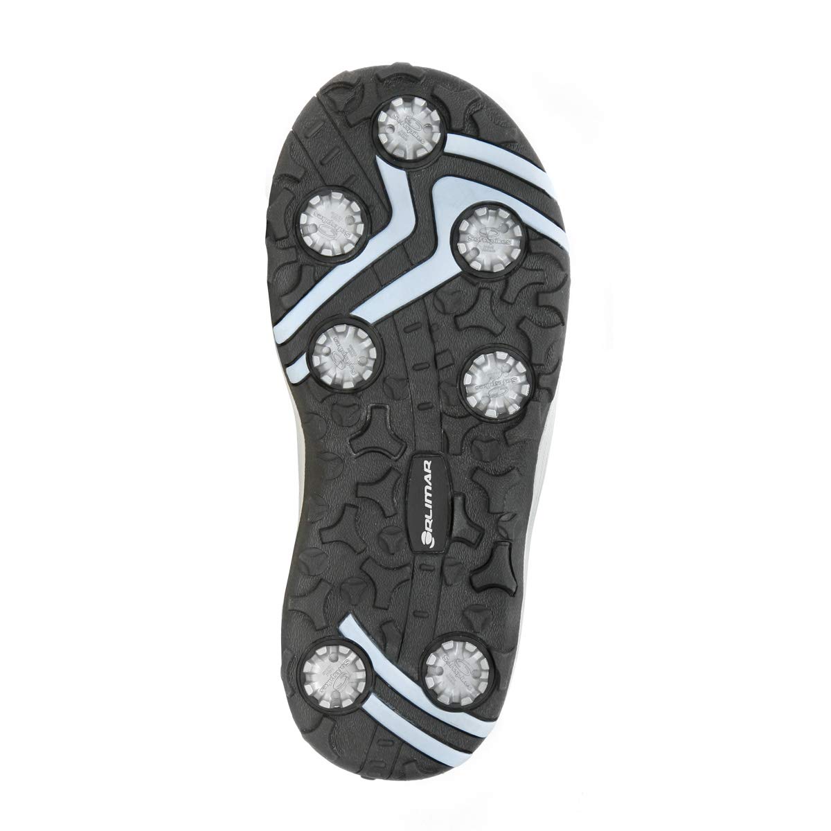 Orlimar womens Open Toe Sandals, Blue/Grey, 8 US