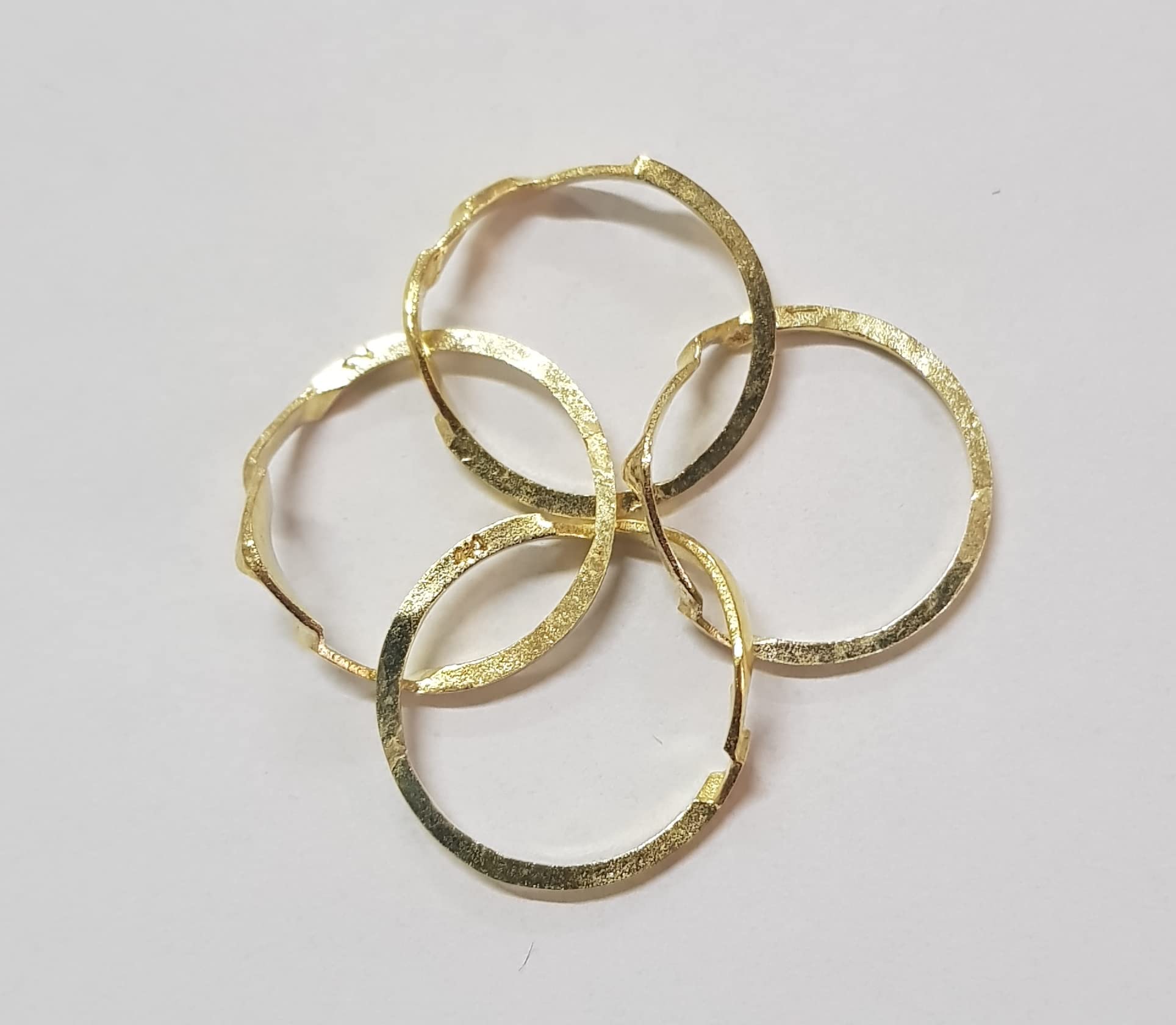 OFLIUM 4 band Classical Turkish Puzzle Ring 14K Real Yellow Gold Plated Braided Interlocking Knott unique gift for him, for her, girlfriend, mom, dad PRN (5)