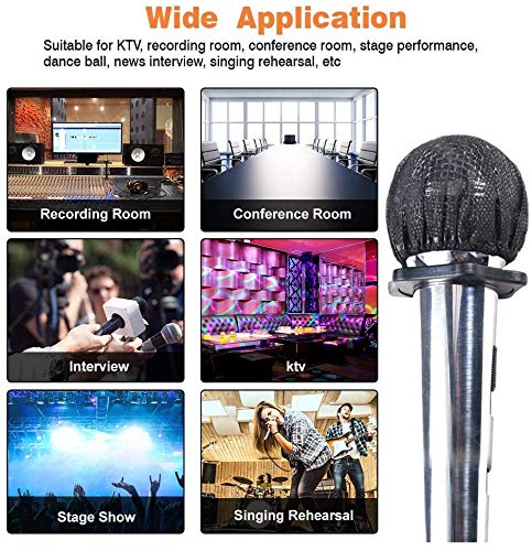 LittlePa 200 Pcs Disposable Microphone, Non-Woven Fabric, USB Connector, for Karaoke, Press Conferences, Recording Rooms