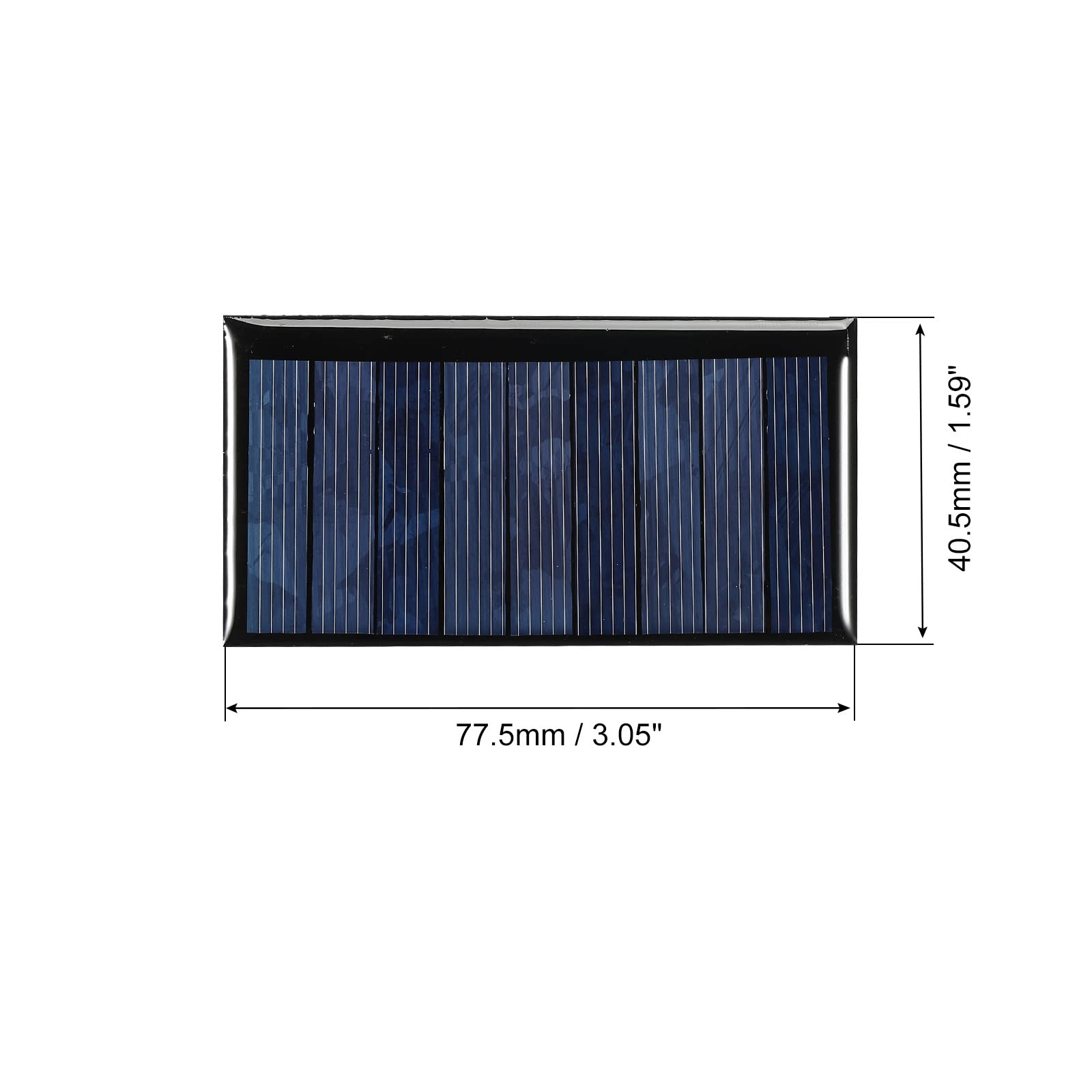 MECCANIXITY Mini Solar Panel Cell 4.5V 80mA 0.36W 77.5mm x 40.5mm for DIY Electric Power Project Pack of 2