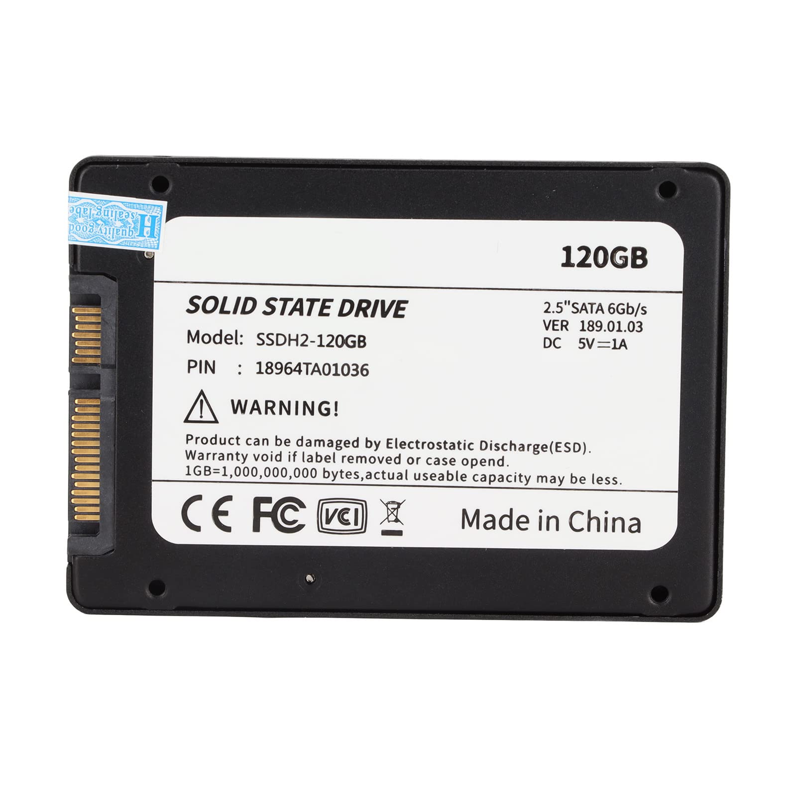 SATA3SSD, 2.5in Drive Black for PC for Laptop for Desktop Computer