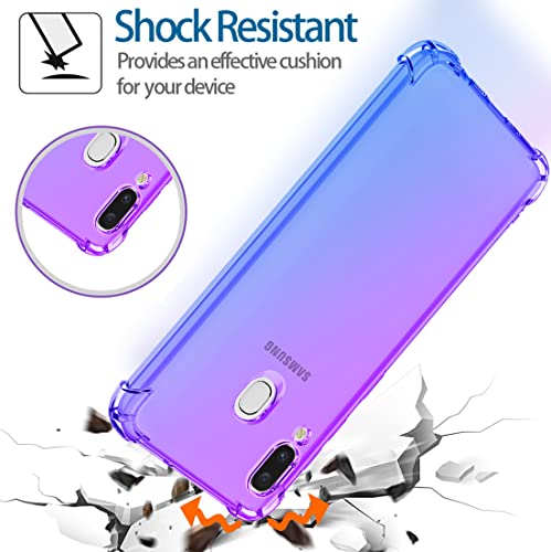 KOARWVC Case for Galaxy A40 Case,Samsung A40 SM-A405F Case, Crystal Clear Case Gradient Slim Anti Scratch TPU Shockproof Protective Phone Cases Cover for Samsung Galaxy A40 (Pink/Gold)