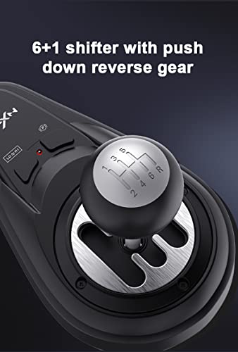 PXN PC Steering Wheel Force Feedback Racing wheel 270/900° Detachable Magnetic Pedals 6+1 Shifter Dual Paddle gaming steering wheel For PS4,PS3 Xbox One, Xbox Series X/S, PC (Windows 7/8/10/11)