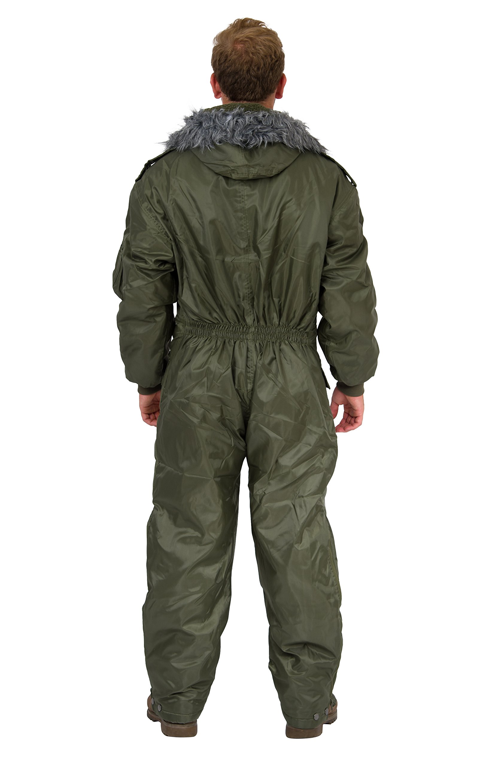 IDF Snowsuit Winter Clothing Snow Ski Suit Coverall Insulated Suit (3XL, Green)
