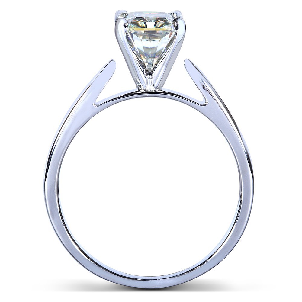 Kobelli Radiant-cut Moissanite Solitaire Engagement Ring 1 4/5 CTW 14k White Gold, Size 8.5