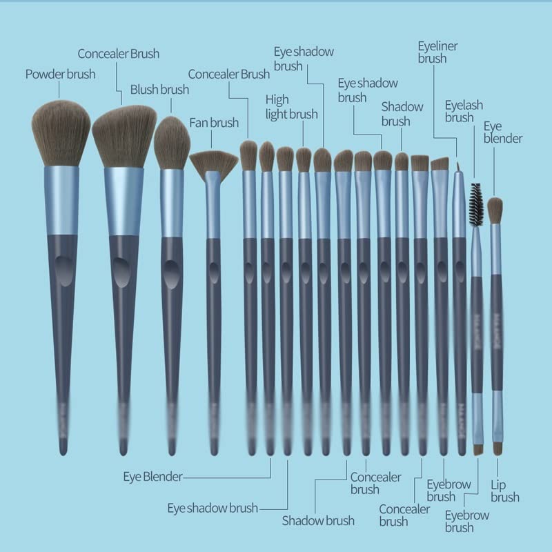 TREXD 18 Pcs Makeup Brushes Eye Shadow Foundation Blush Blending Beauty Make Up Tools Makeup Brushes Set