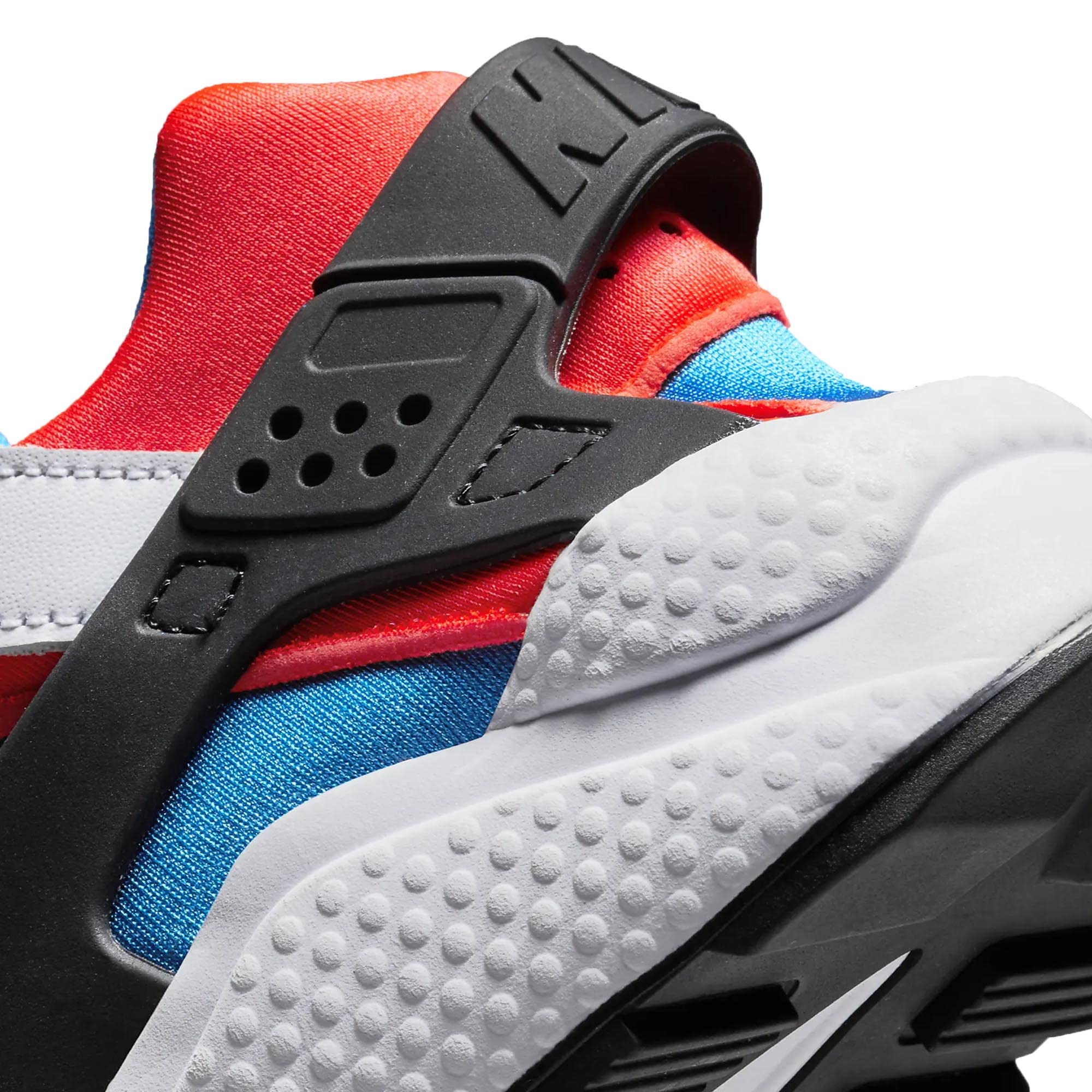 Nike Women's Air Huarache Running Shoes, White/Black/Bright Crimson, 8.5 US