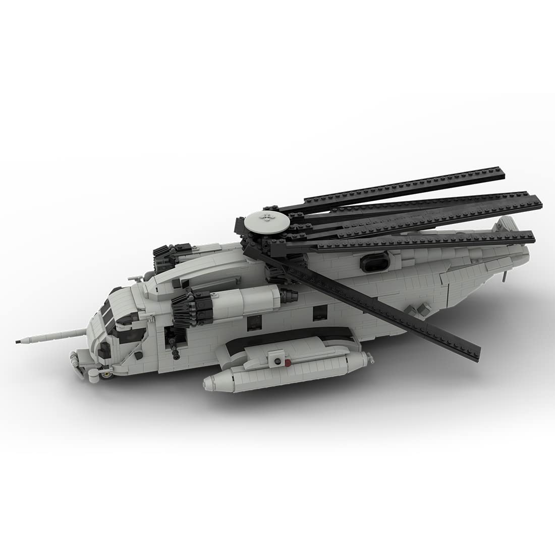 PHYNEDI Military CH-53E Helicopter Bricks Model, MOC Aircraft Plane Aeroplane Construction Collection Challenge Building Toy, MOC-127265 (2,099 Pieces)