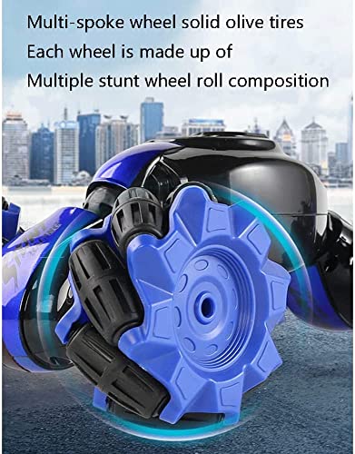 RC Stunt Car, Twisted Car Deformable All-Terrain Off Road Car 360° Flips Double Sided Rotating Race Car with Gesture Sensor Watch Lights for Kids P90
