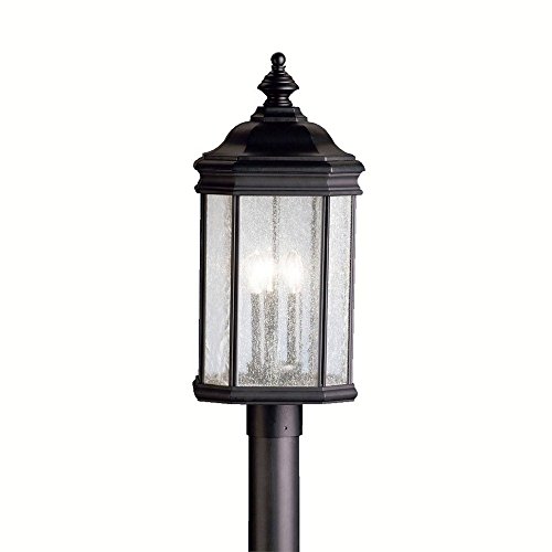 Kichler 9918BK Kirkwood Outdoor Post Mount 3-Light, Black