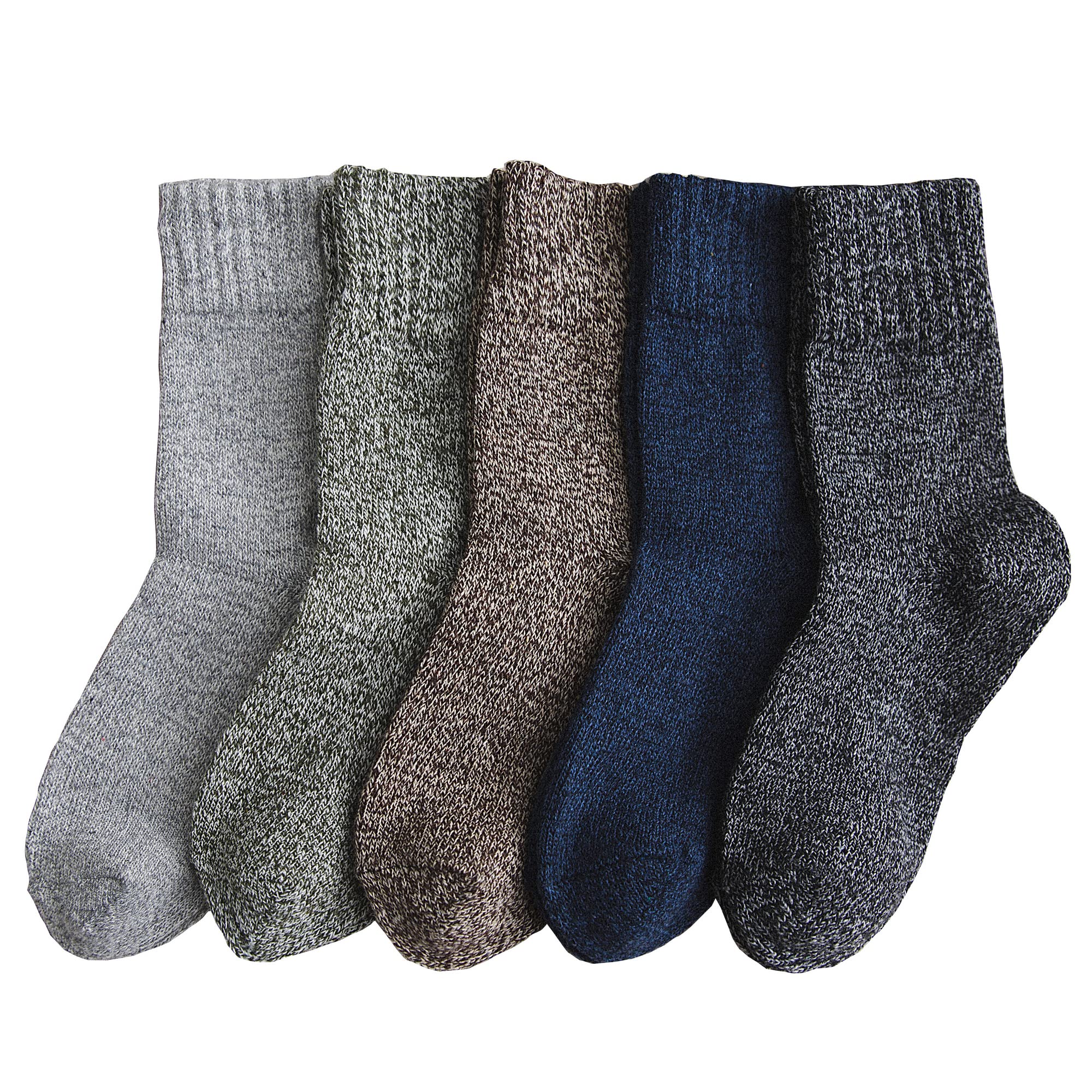 Norther30° 5 Pairs Women Winter Socks, Cotton Soft Breathable Wool Socks for Men or Women, Size 9-11 (A-04)