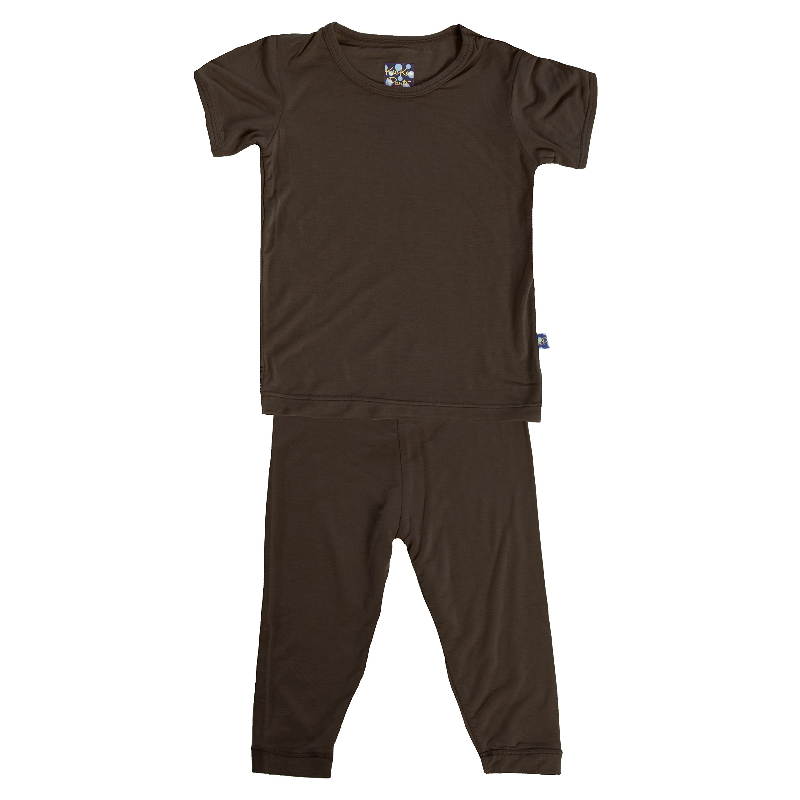 KicKee Pants Short Sleeve Pajama Set Little Boys, Bark, 2T