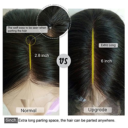 Loose Deep Wave Frontal Wig Human Hair Deep Parting 13x6 Lace Front Wig Glueless Remy Peruvian PrePlucked And Bleached Knots（22 Inch)