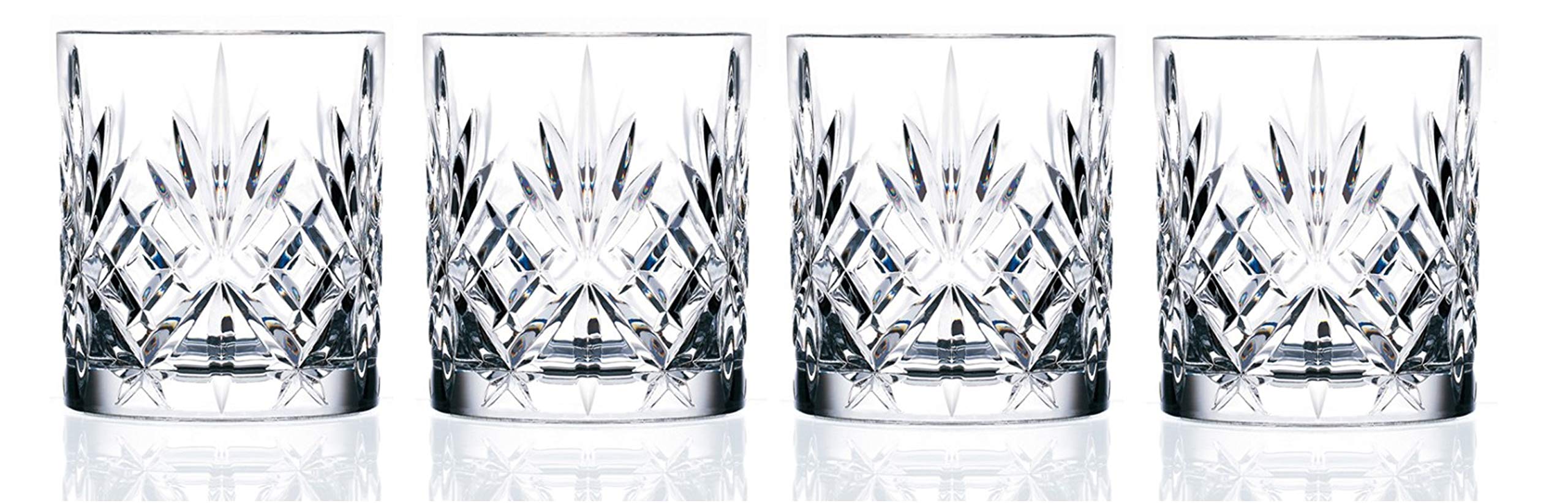 RCR Cristalleria Italiana Crystal Glass Drinkware Set (DOF Whiskey (10.5 oz) & Highball Tumbler (12.25 oz) - 12 Piece)