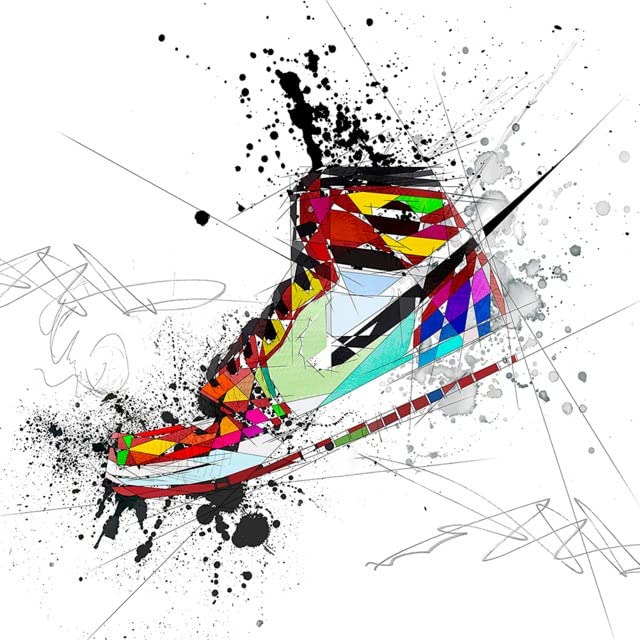 Katia Skye CANVAS PRINT Air Jordans Nike Shoes Basketball Poster (24x24)