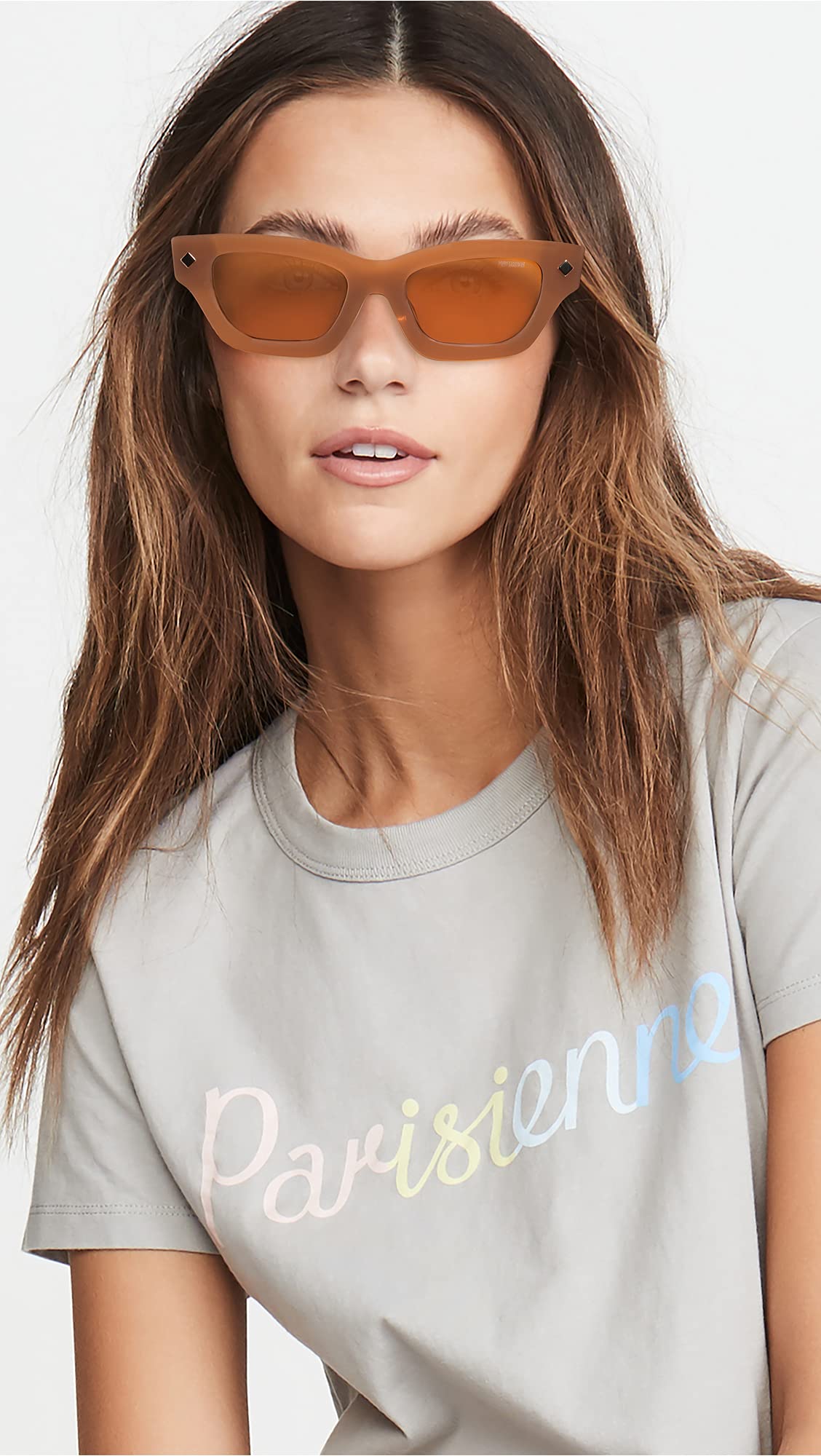 Poppy Lissiman Women's Ren Sunglasses, Camel, Tan, Brown, Orange, One Size