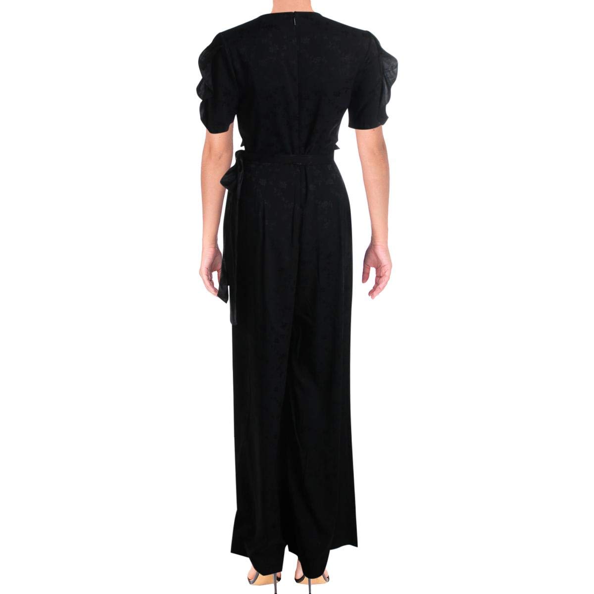 Jill Jill Stuart Women's Floral Jaquard Jumpsuit, Black, 6