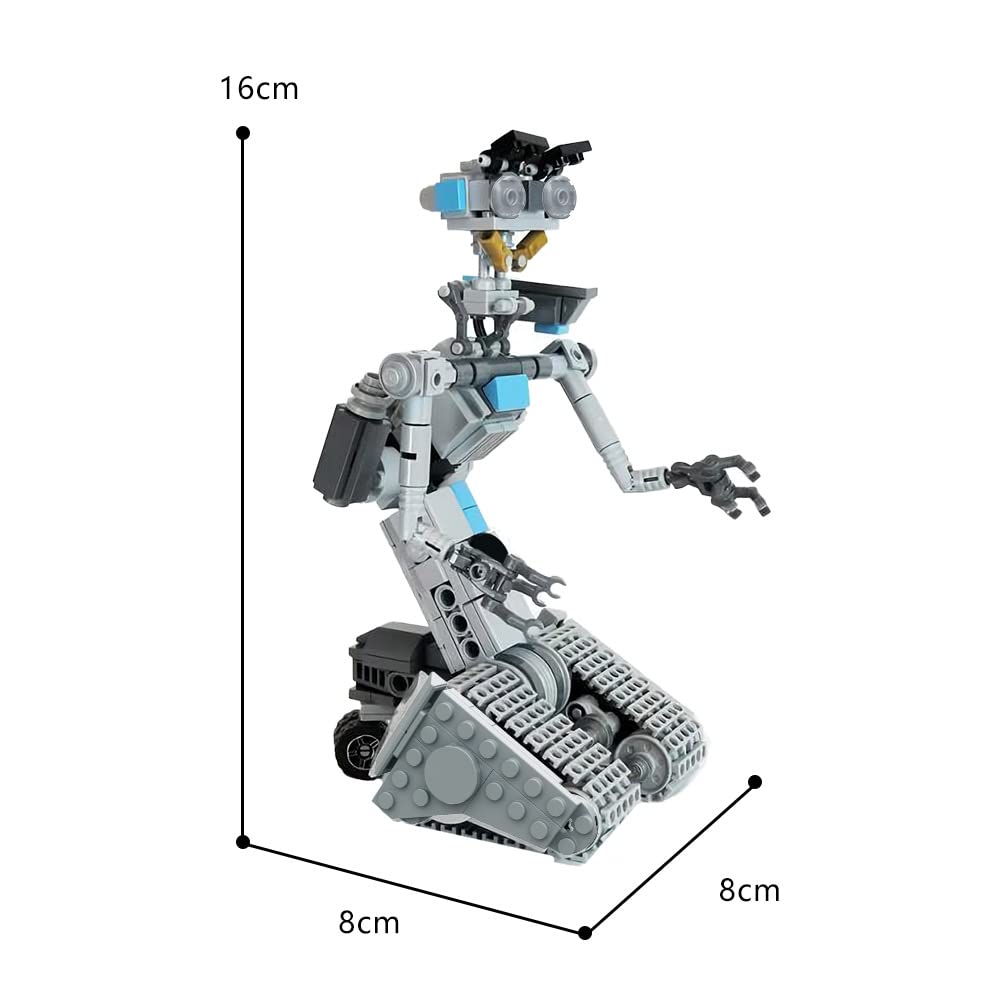 TTEHGB TOY Johnny 5 Robot Building Block Kit, Short Open Circuit Figures Robot Model Toys, Collectable Gifts for Kids Aged 8+, New 2023 (369 Pcs)