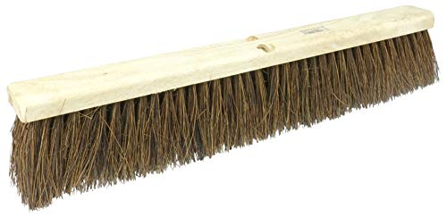 Weiler 25241 18" Block Size, Palmyra Fill, Lacquered Hardwood Block, Economy Garage Brush, Natural
