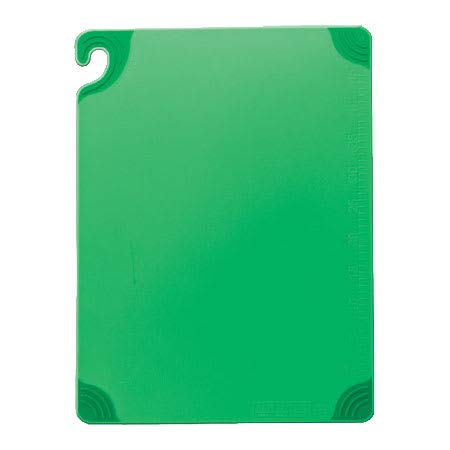 San Jamar CBG182412GN Saf-T-Grip Cutting Board, 18 x 24 x 1/2 in, NSF, Green